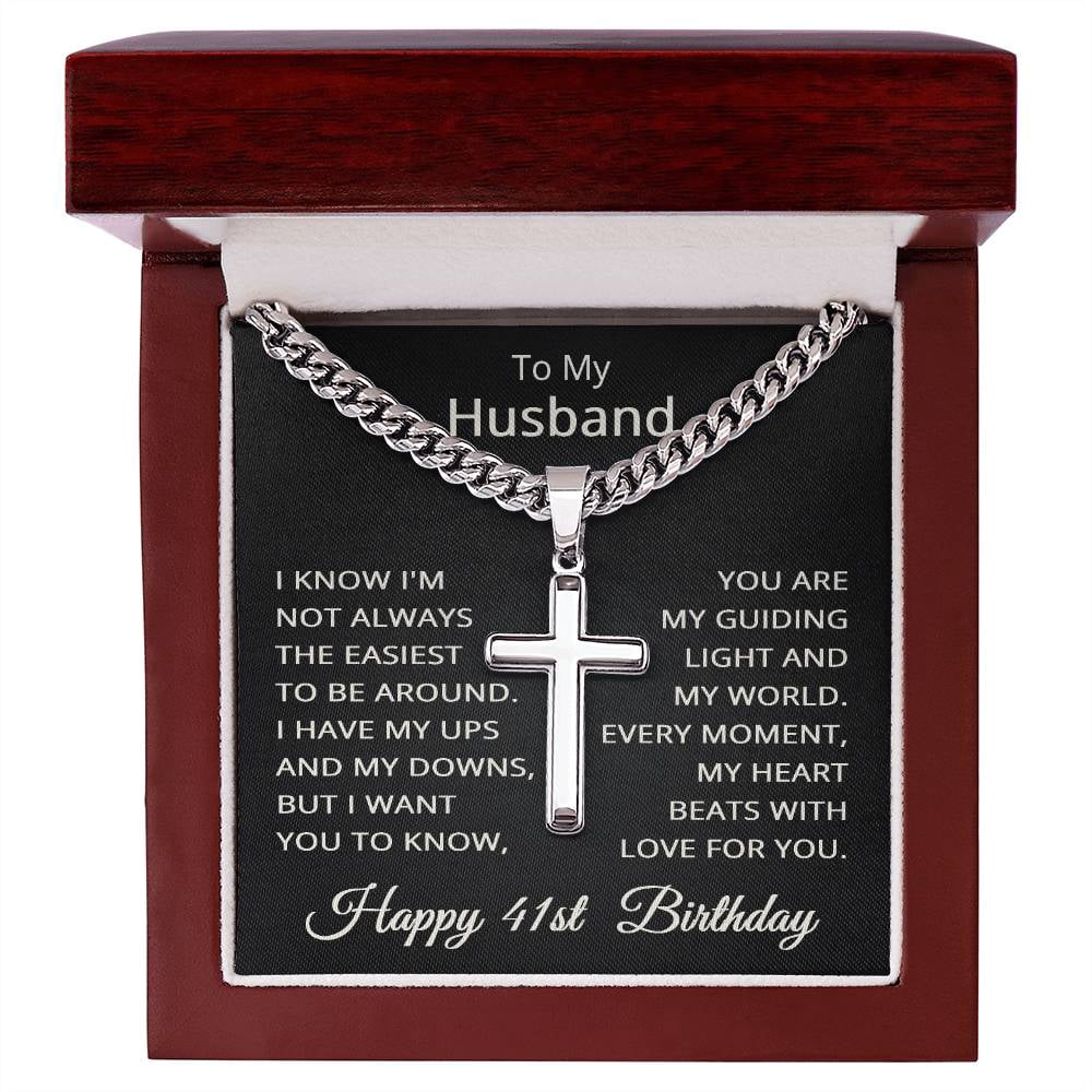 41st Birthday Gifts for Husband – To My Husband Cross Necklace – Men’s ...