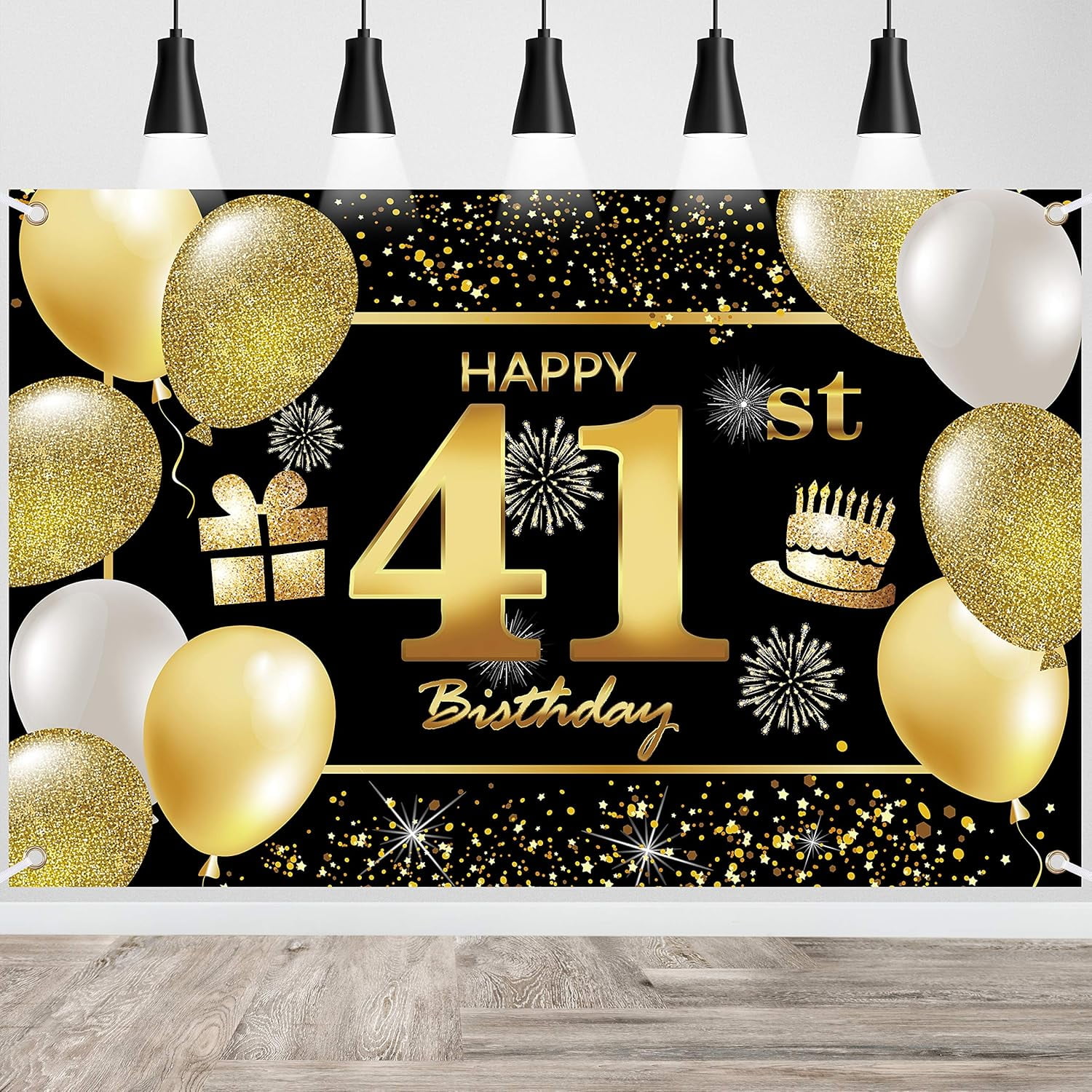 41st Happy Birthday Banner Birthday Decorations for Men Birthday Party ...