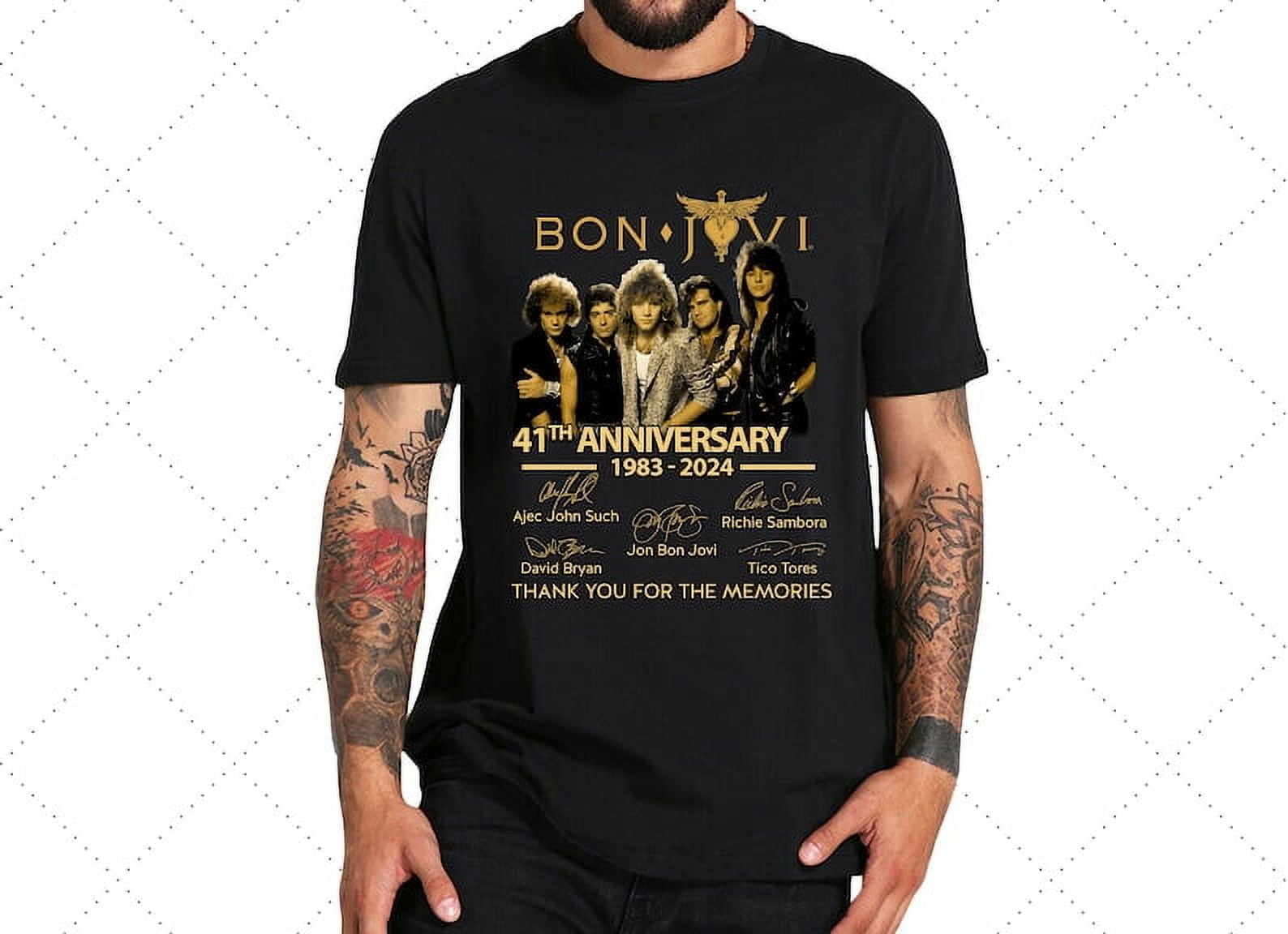 41th Anniversary Bon Jovi Band T Shirt Bon Jovi Shirt Fan Ts Bon