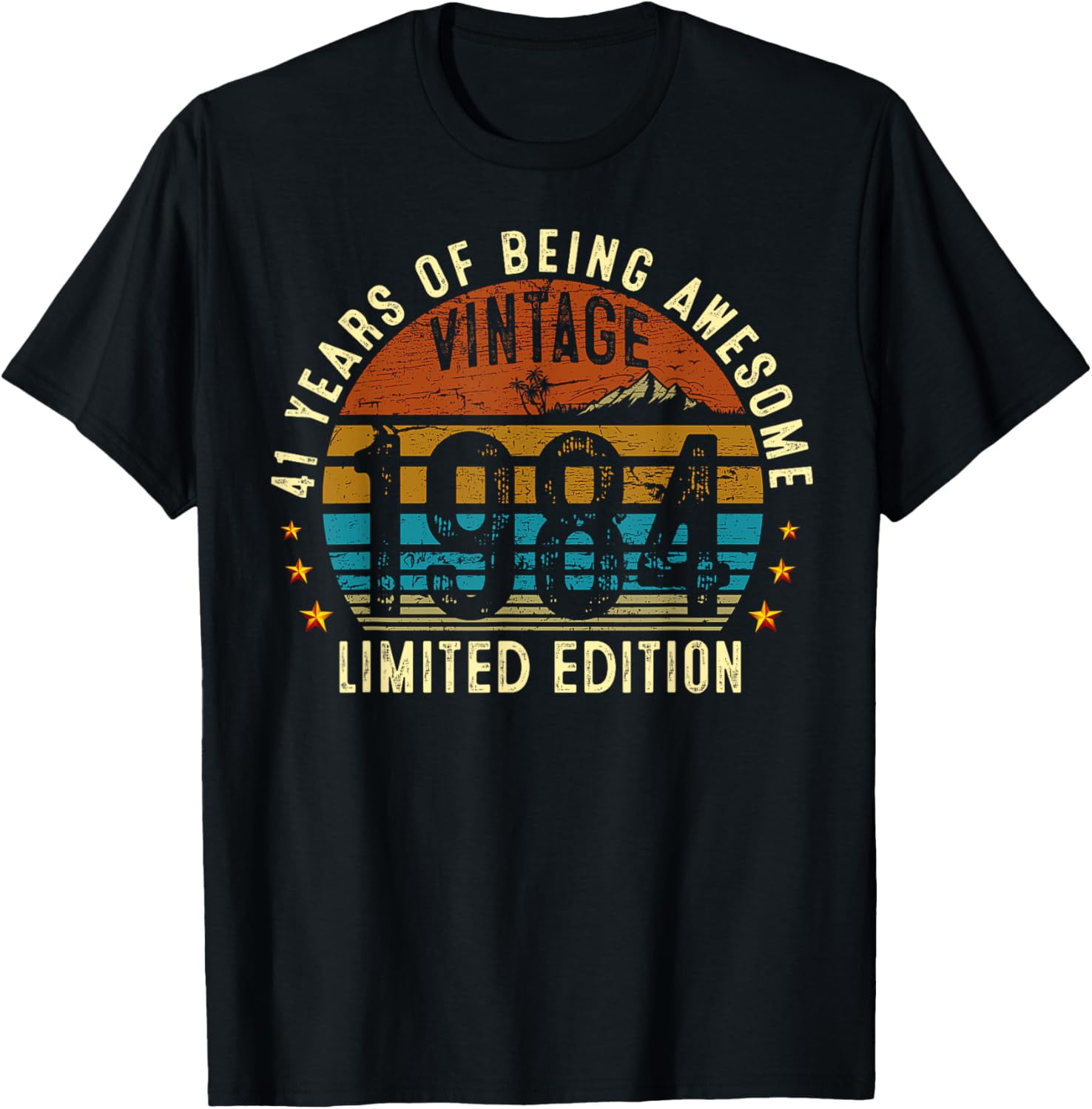 41th Birthday Gifts Men Women 41 Years Old Vintage 1984 T-Shirt ...