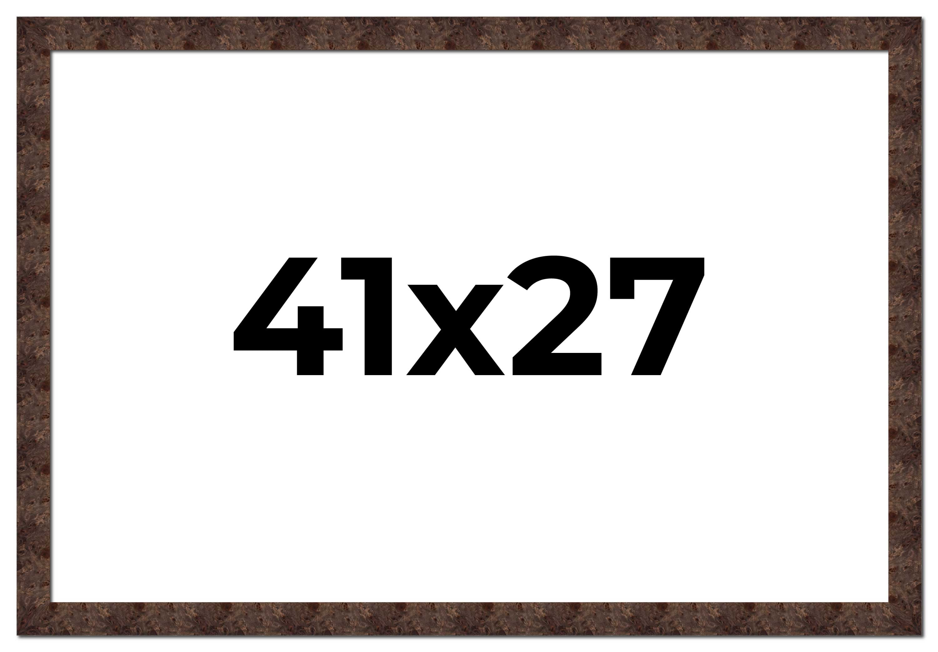 41x27 Frame Brown Burl Real Wood Picture Frame Width 1.625 Inches ...