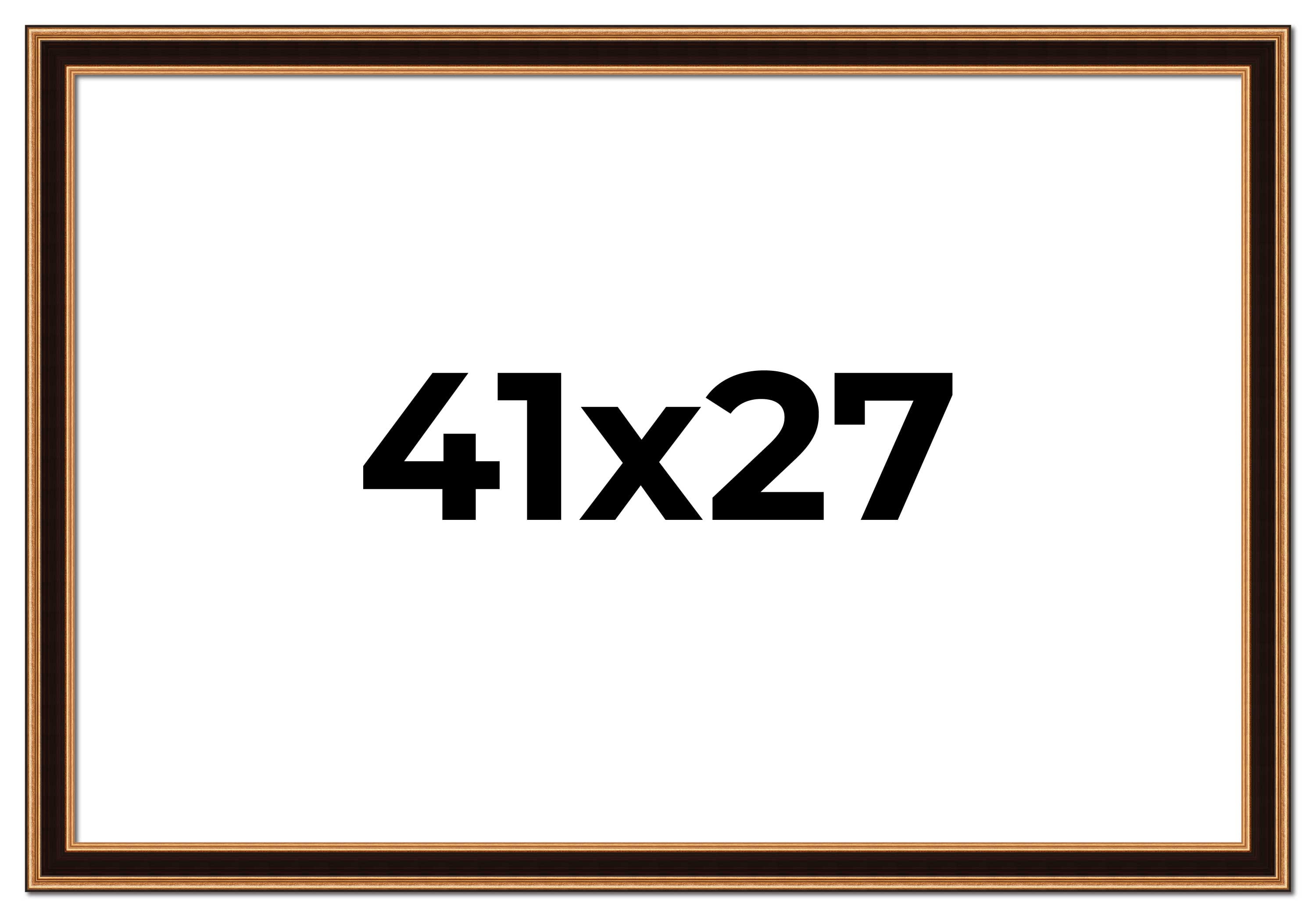 41x27 Frame Gold Brown Plein Air Vintage Solid Wood Picture Frame | 1. ...