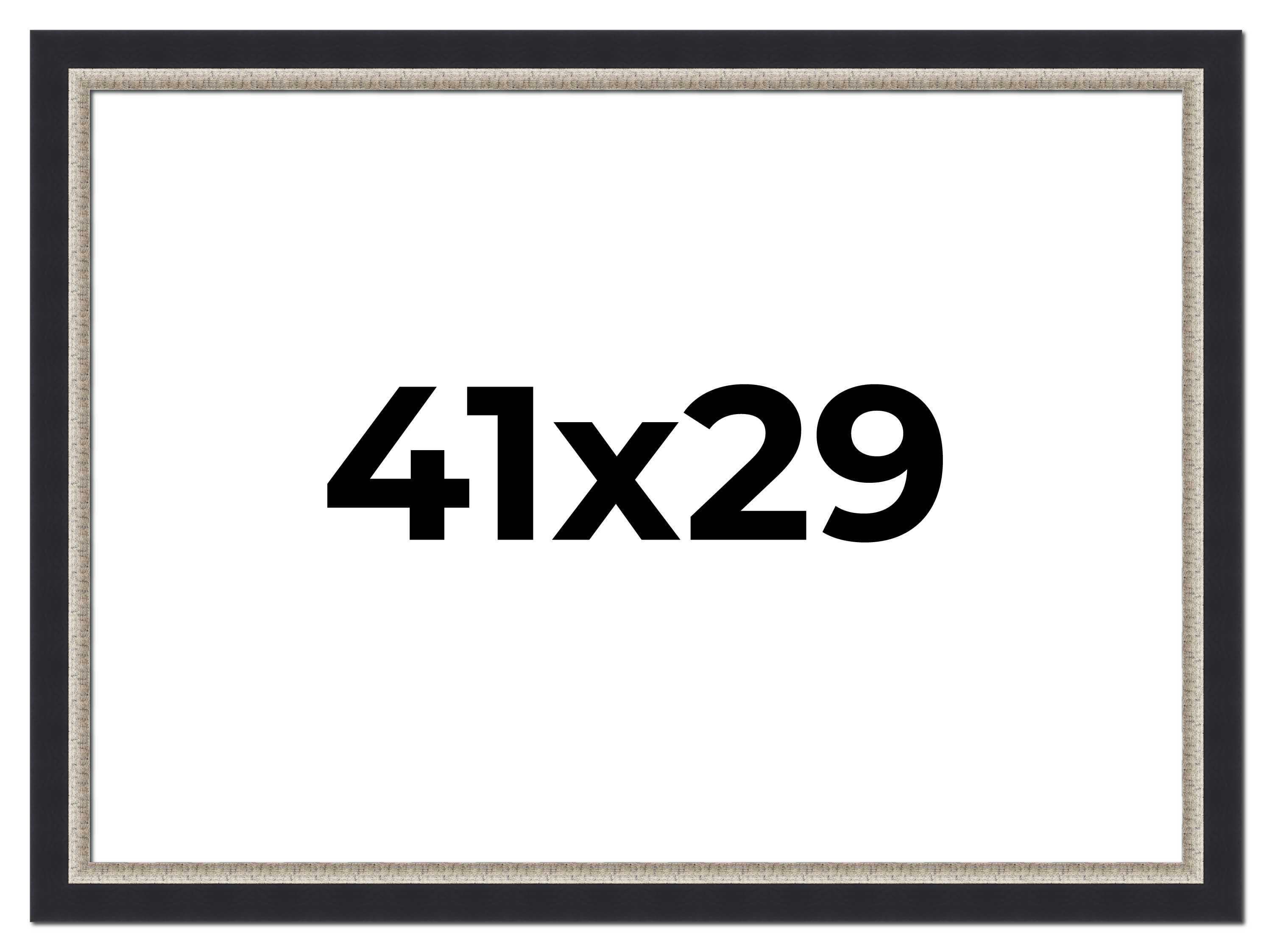 41x29 Frame Black Real Wood Picture Frame Width 2.25 Inches | Interior ...
