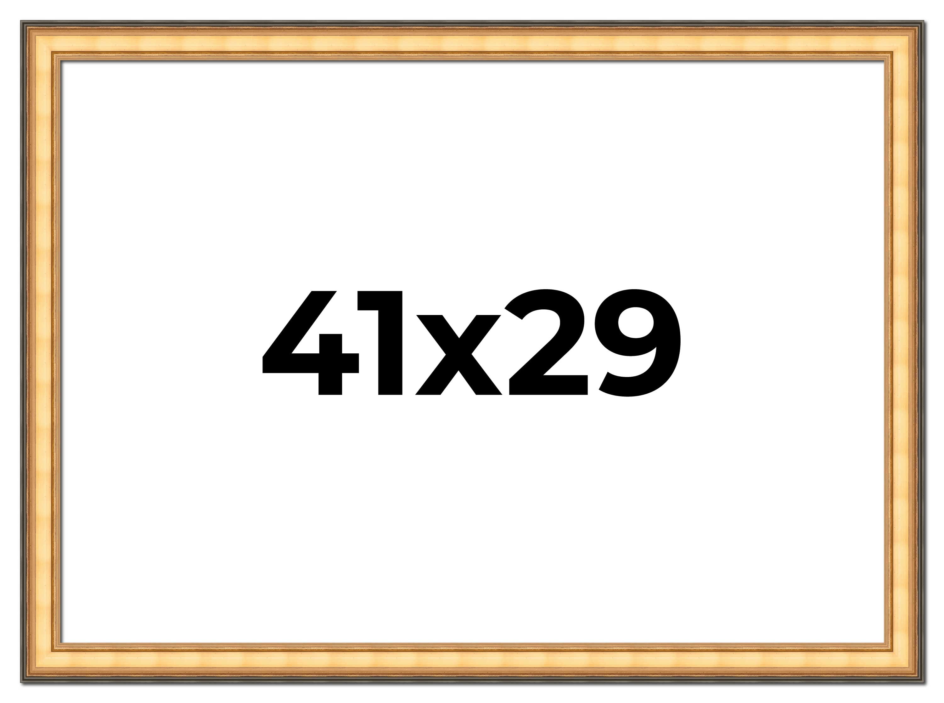 41x29 Frame Gold Plein Aire Solid Wood Picture Frame Width 2 Inches ...
