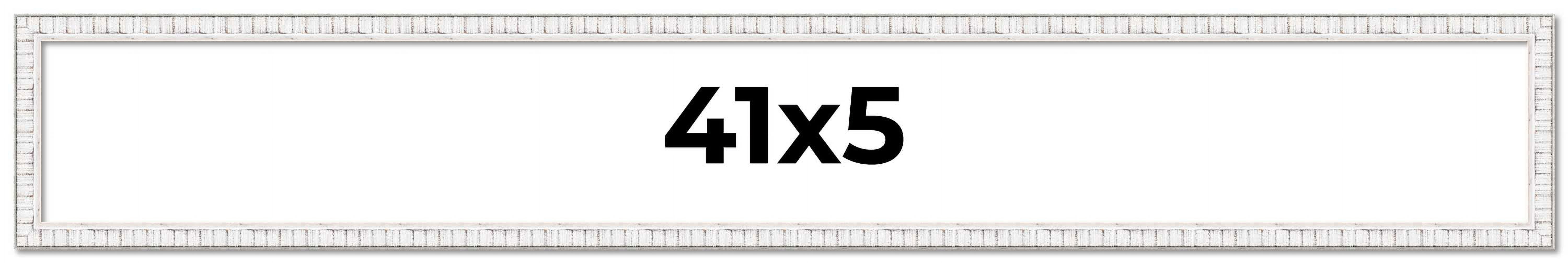 41x5 Frame White Scuffed Rustic Solid Wood Picture Frame | 0.75 Inch ...