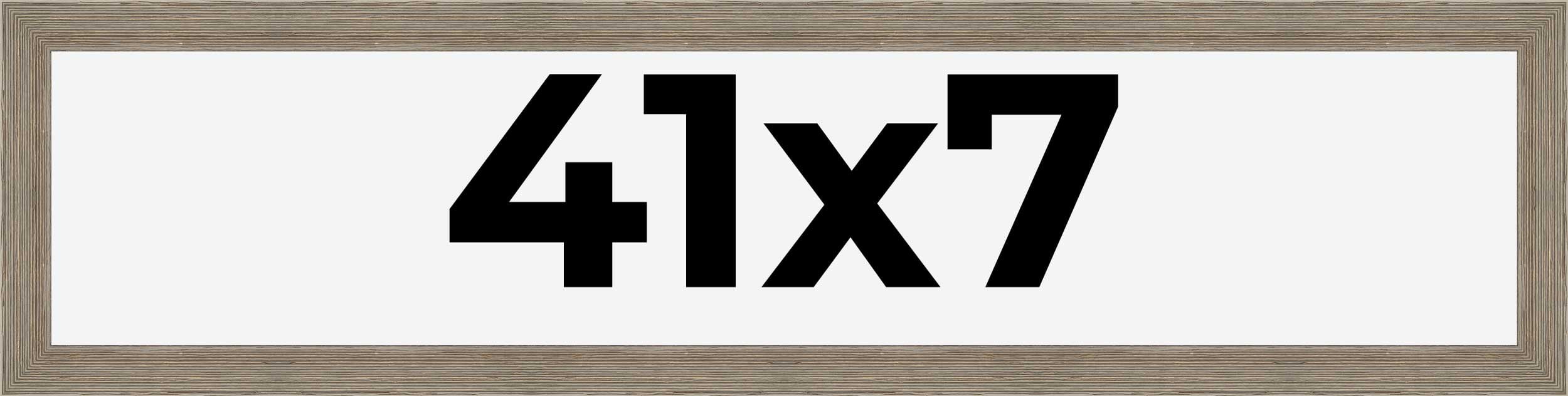 41x7 Frame Gray Barnwood Rustic Solid Wood Picture Frame | 1.5 Inch ...