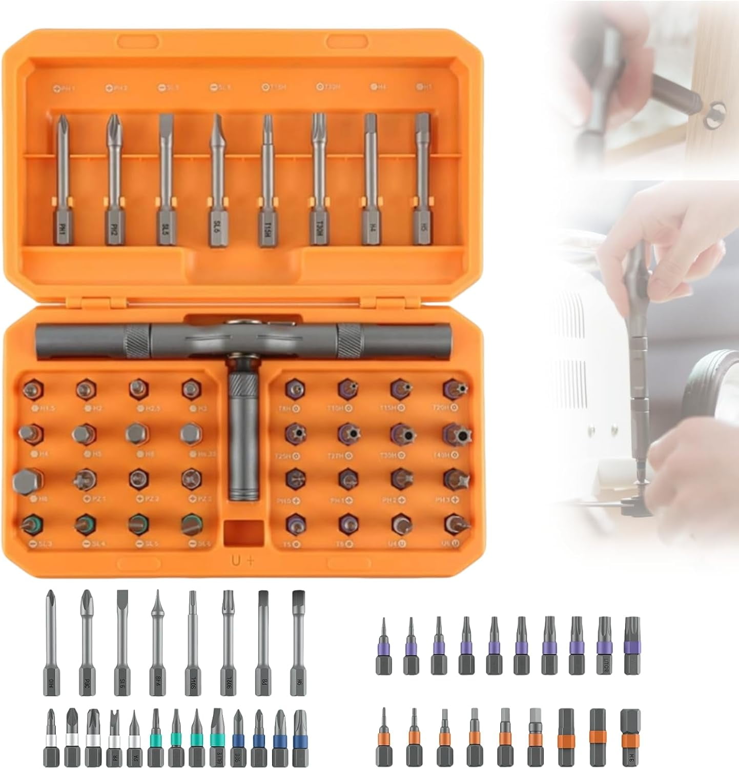 42 in 1 DIY Magnetic Screwdriver Set, 2025 Upgrade Multi Bit Ratchet ...