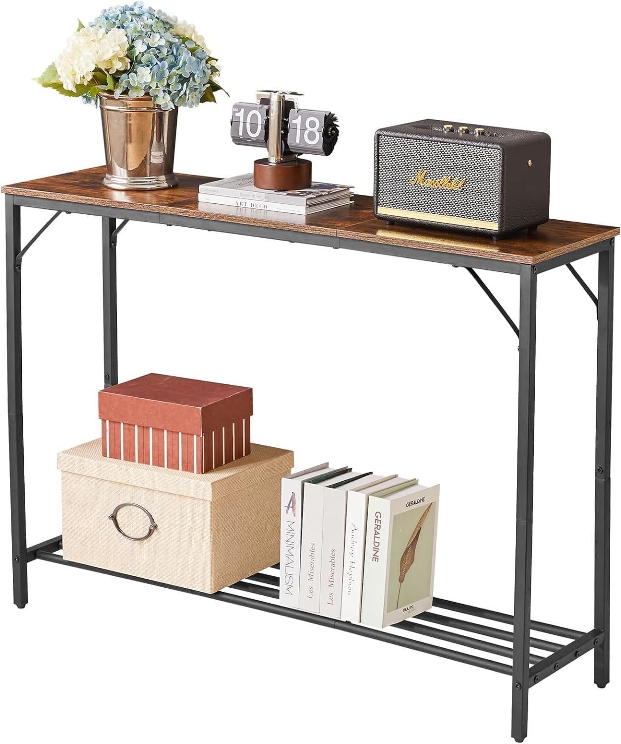 42.1" L Console Table, Industrial entryway Table, Narrow Sofa Table ...