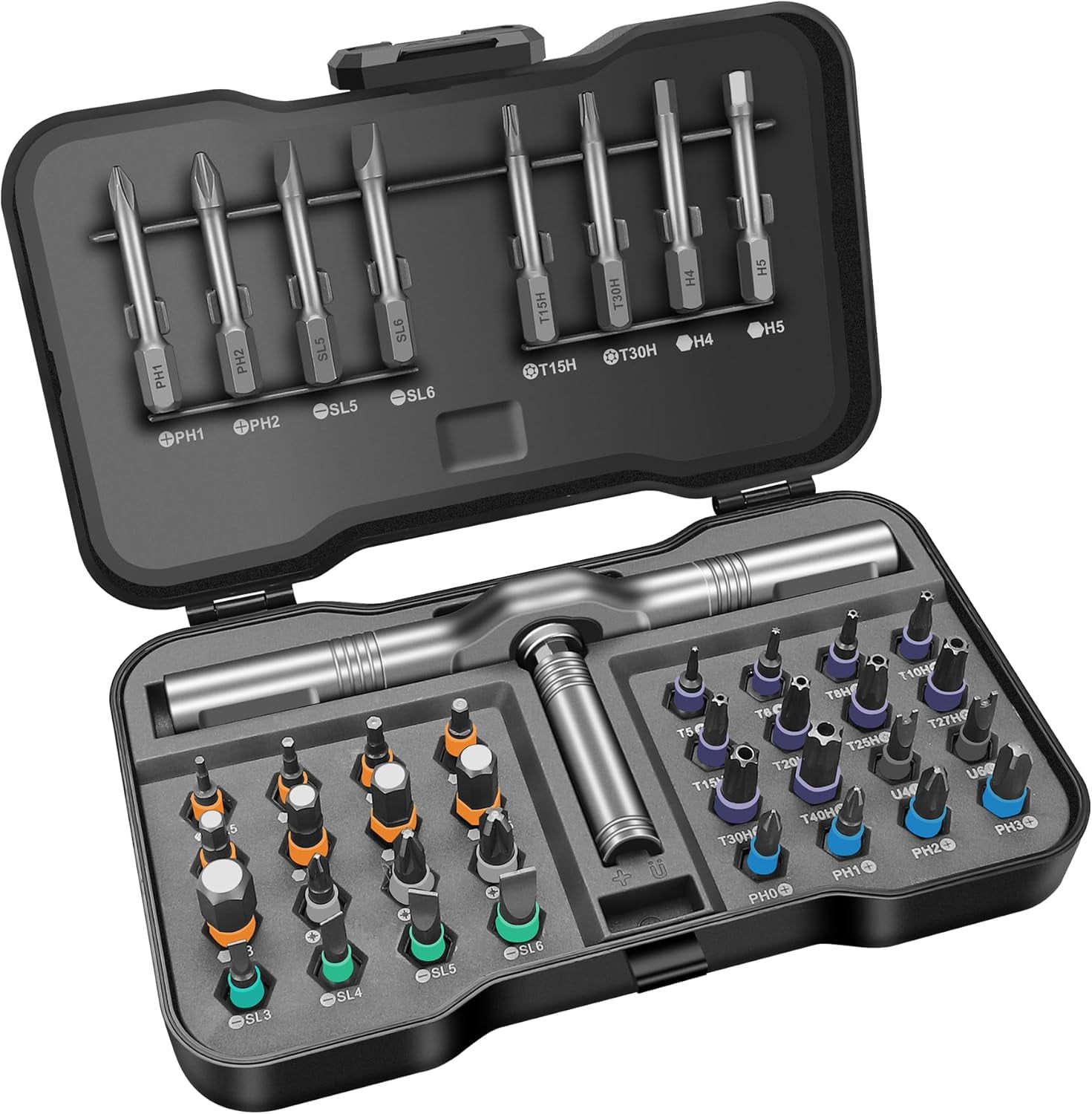 42 in 1 Magnetic Screwdriver DIY Ratchet Screwdriver Set Multi Bit ...
