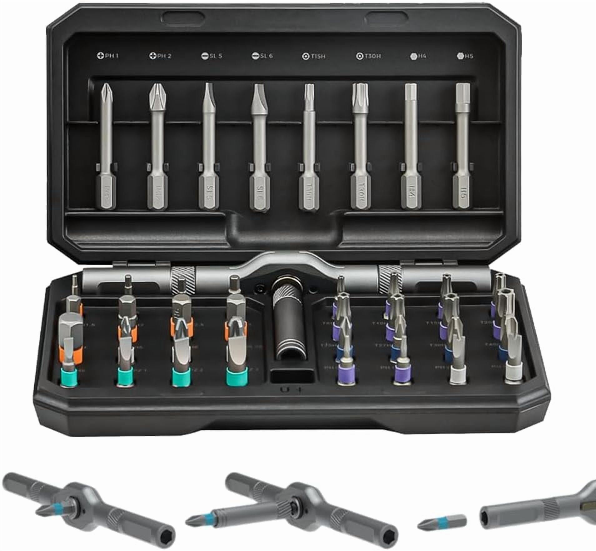 42 in 1 Magnetic Screwdriver Set, 2025 New Multi Bit Ratchet ...