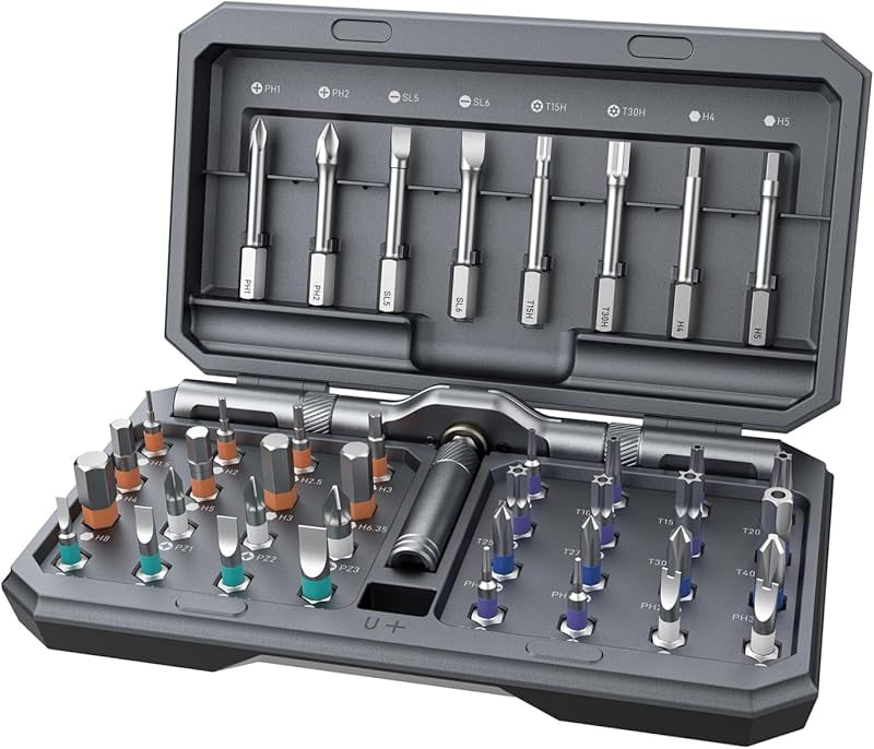 42 in 1 Magnetic Screwdriver Set, Ratchet Screwdriver Set, Multi Bit ...