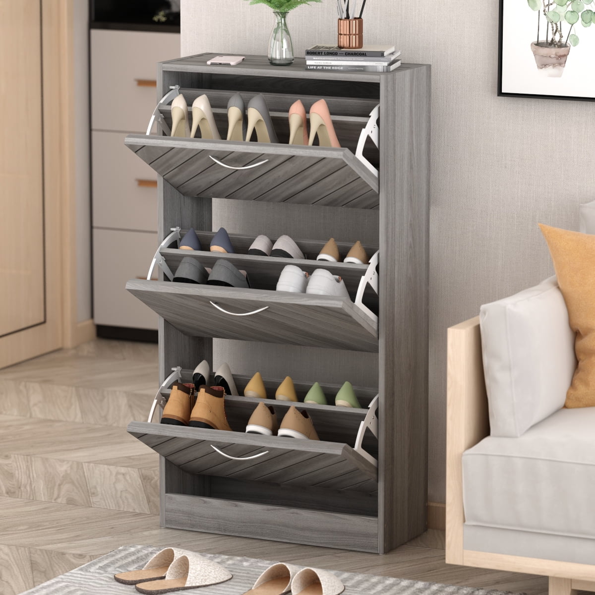 Tilt out shoe storage cabinet store