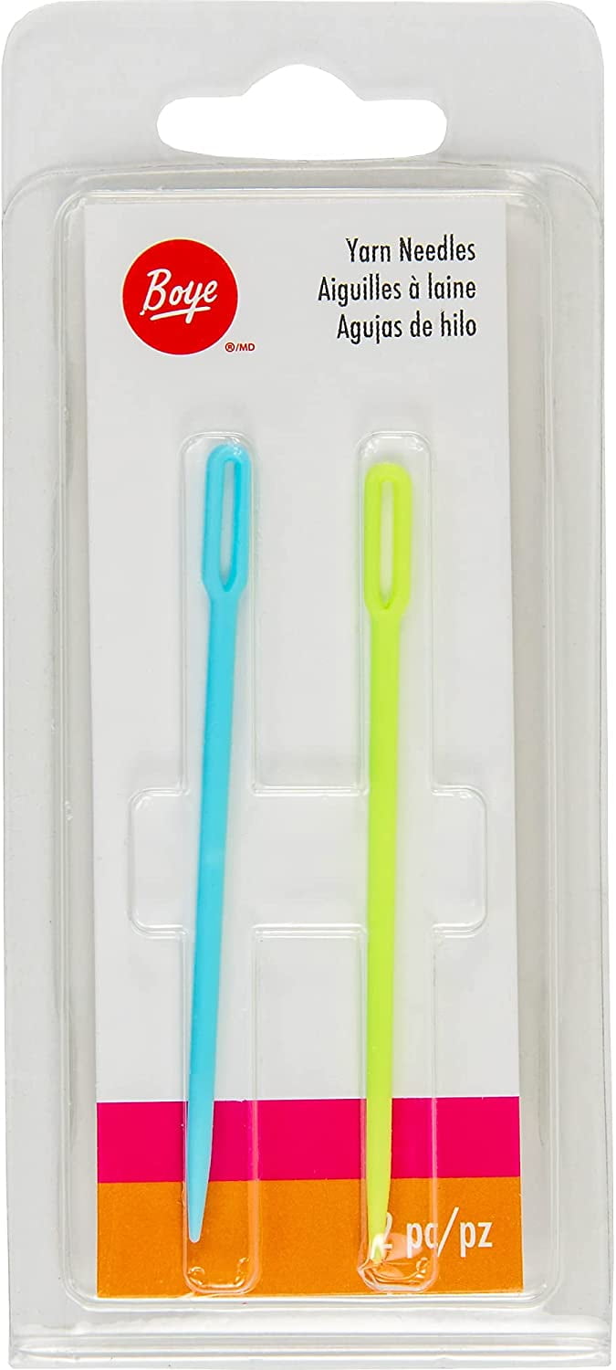42-40035 Small Plastic Yarn Needles for Crocheting and Sewing, Blue and ...