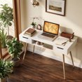 42.5 " Small Computer Desk with Drawers, Modern PC Laptop Table ...