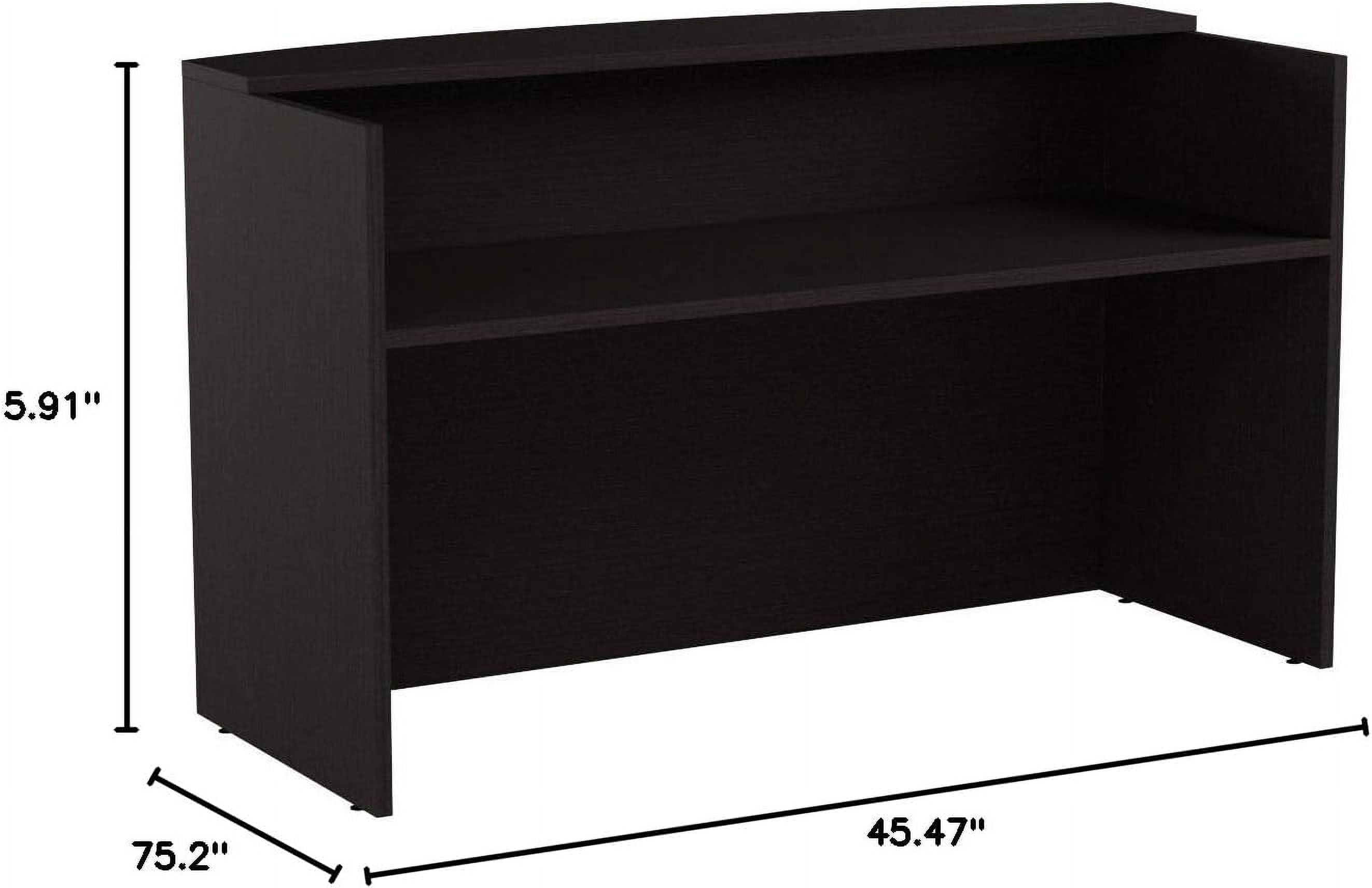 42.5 in. Reception Desk with Transaction Counter - Espresso - Walmart.com