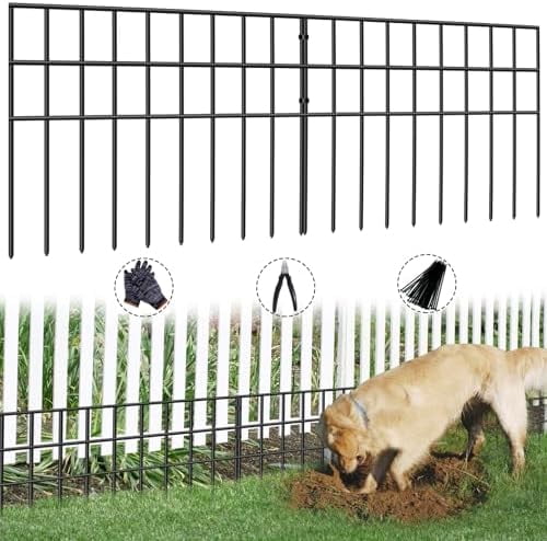 42.5ft(L) x 13in(H) Animal Barrier Fence, 30 Panels No Dig Garden Fence ...