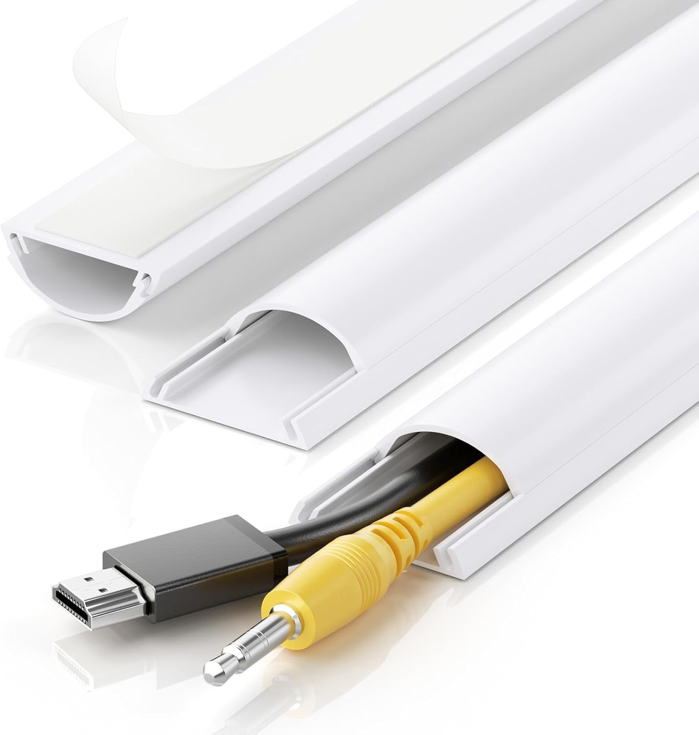 42.5in Cord Cover, Cord Hider for 1-2 Cords, Half Round Cord Covers for ...