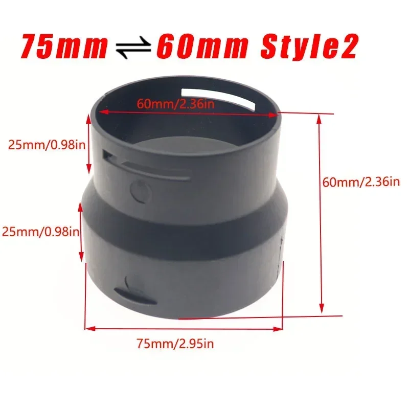 42 60 75 90mm Car Heater Ducting Reducer Hose Outlet Tube Connector ...