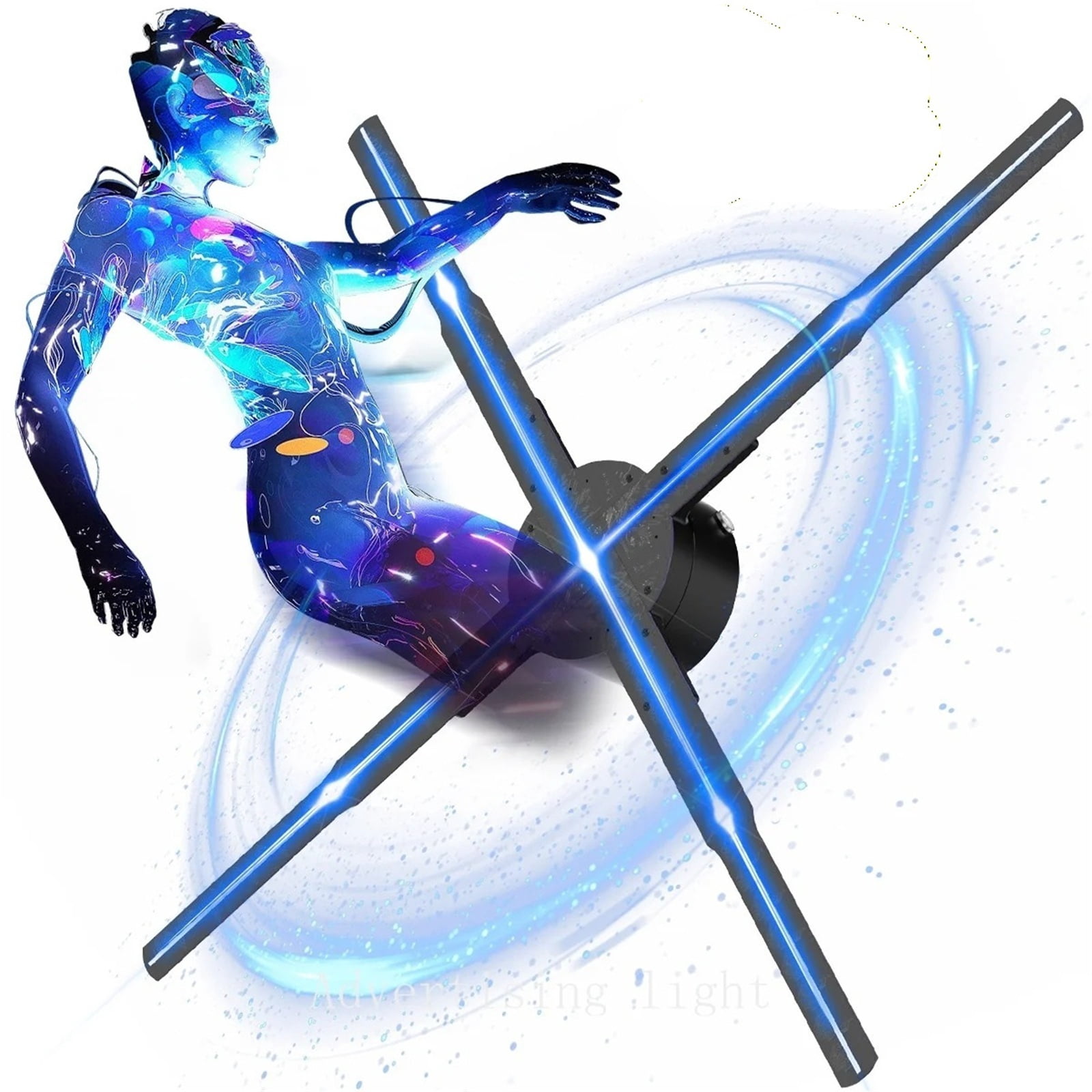 42-65cm 3D Fan Hologram Projector Wifi Display Advertising Light Led ...