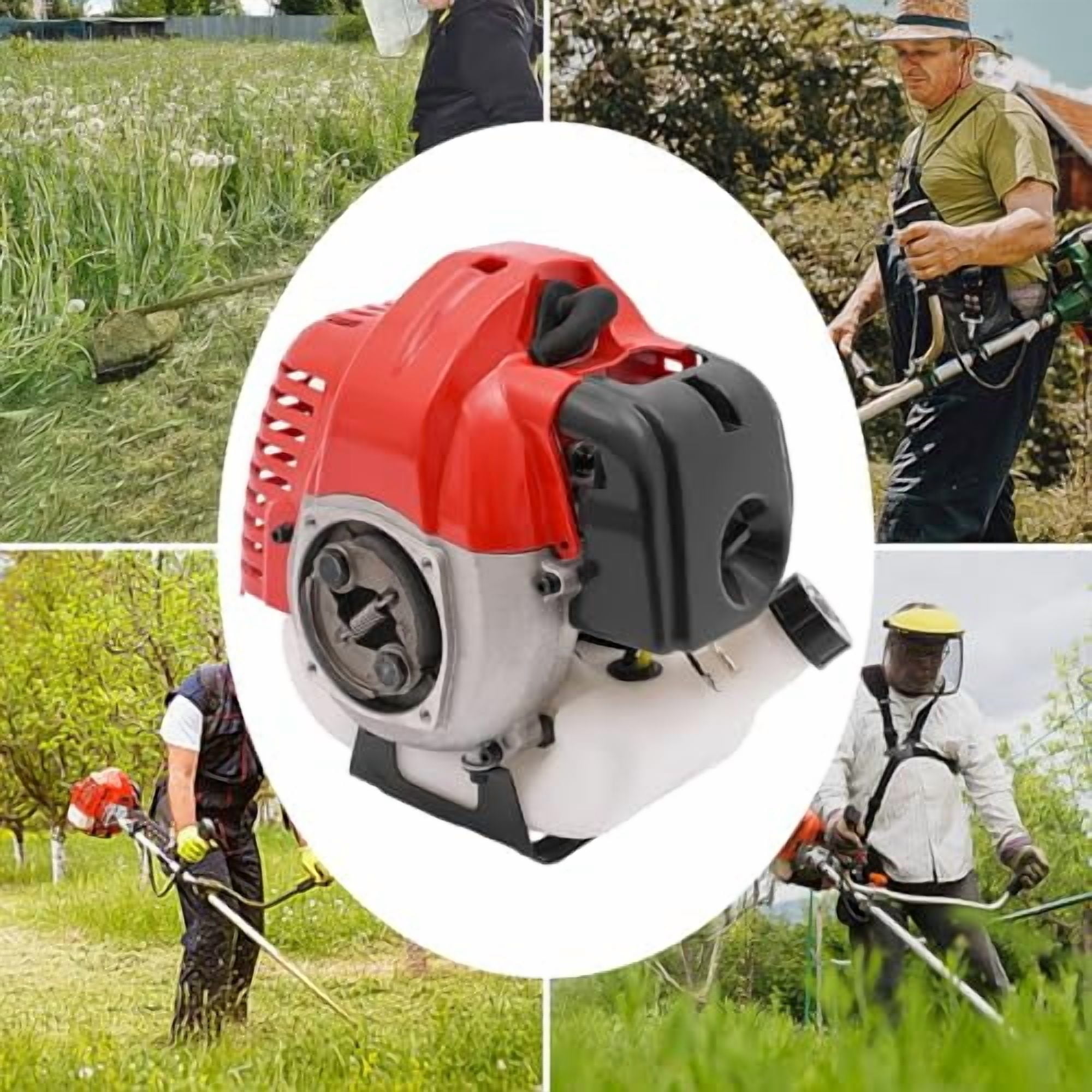 42.7CC 2 Stroke Gasoline Engine,Single-cylinder Air-cooled Gasoline ...