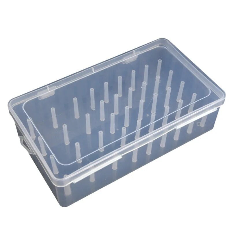 42 Axis Sewing Threads Storage Box Bobbin Carrying Case Container Holder Transparent Needle Wire ...
