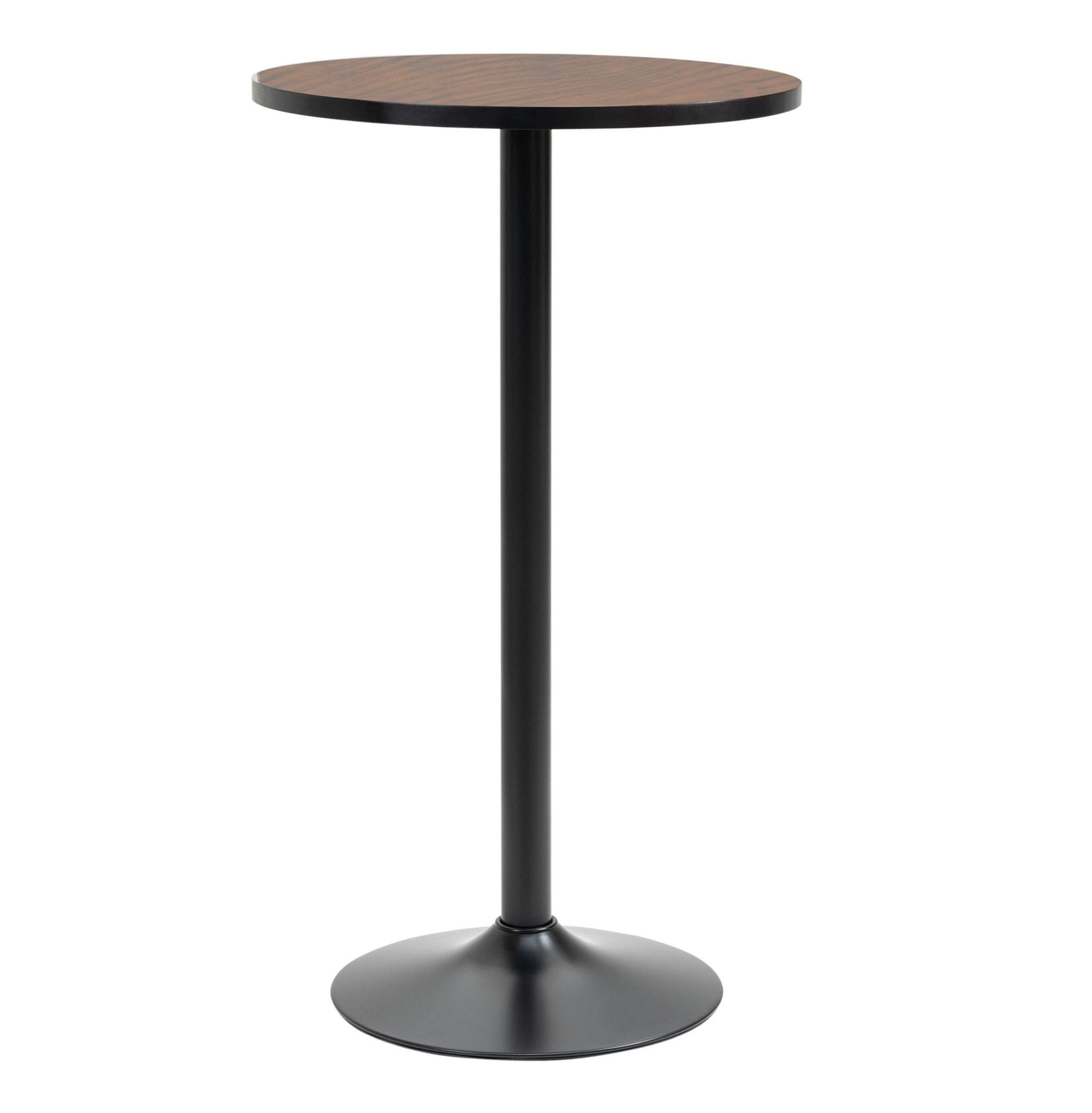 42" Bar Height Round Table - Weathered Wood & Steel Frame - Industrial ...
