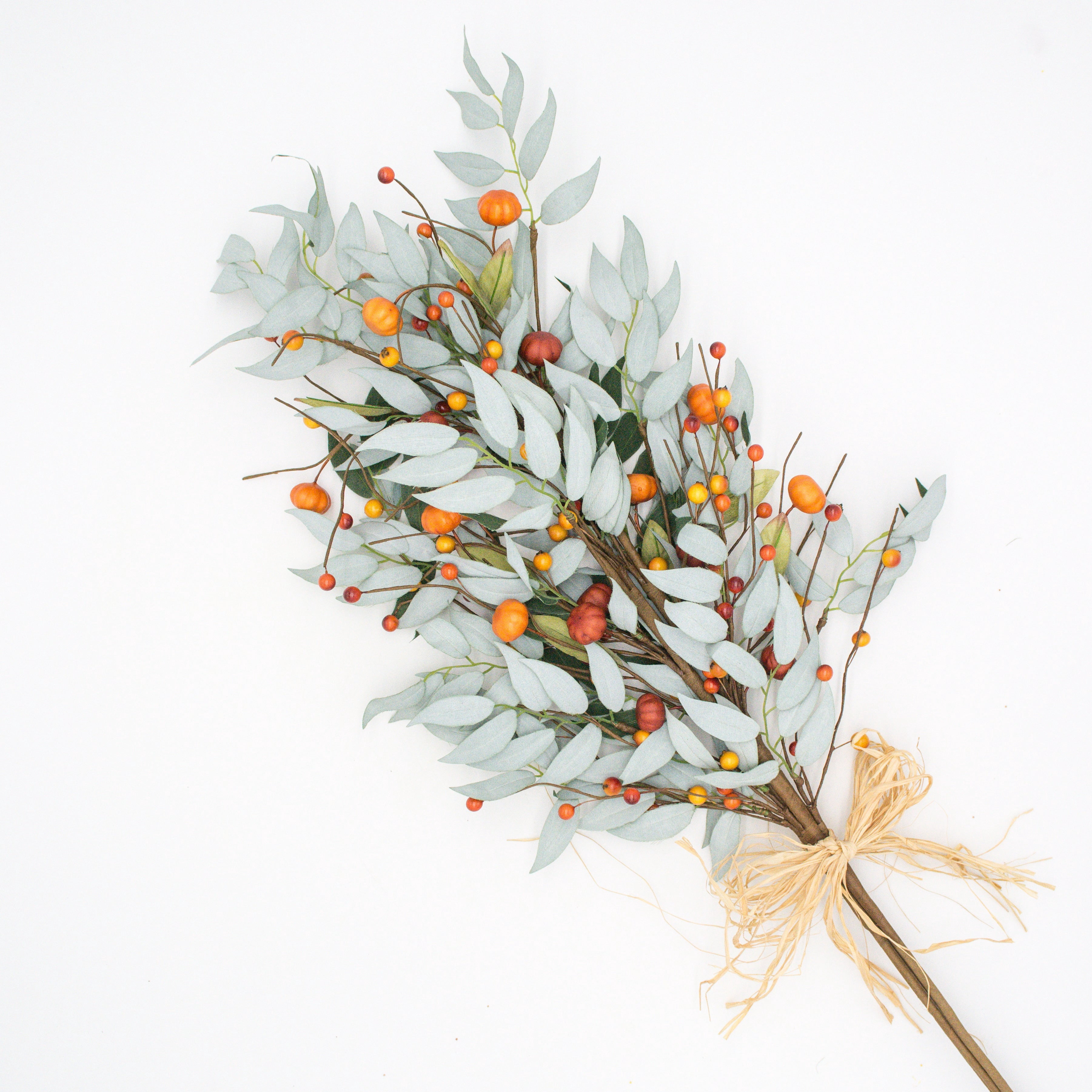 42" Blue Walnut, Pumpkin, Berry Stem, 3 Stems Bundled - Walmart.com
