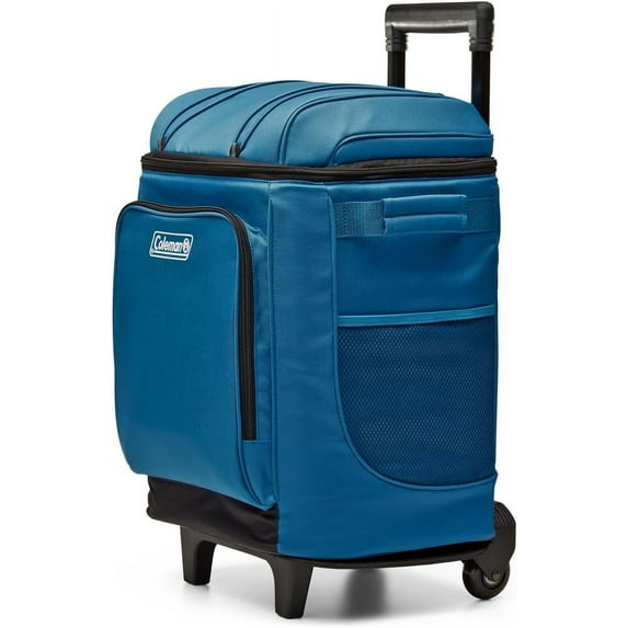 42-Can Soft Rolling Cooler with Wheels, Leak-Proof Portable Insulated ...