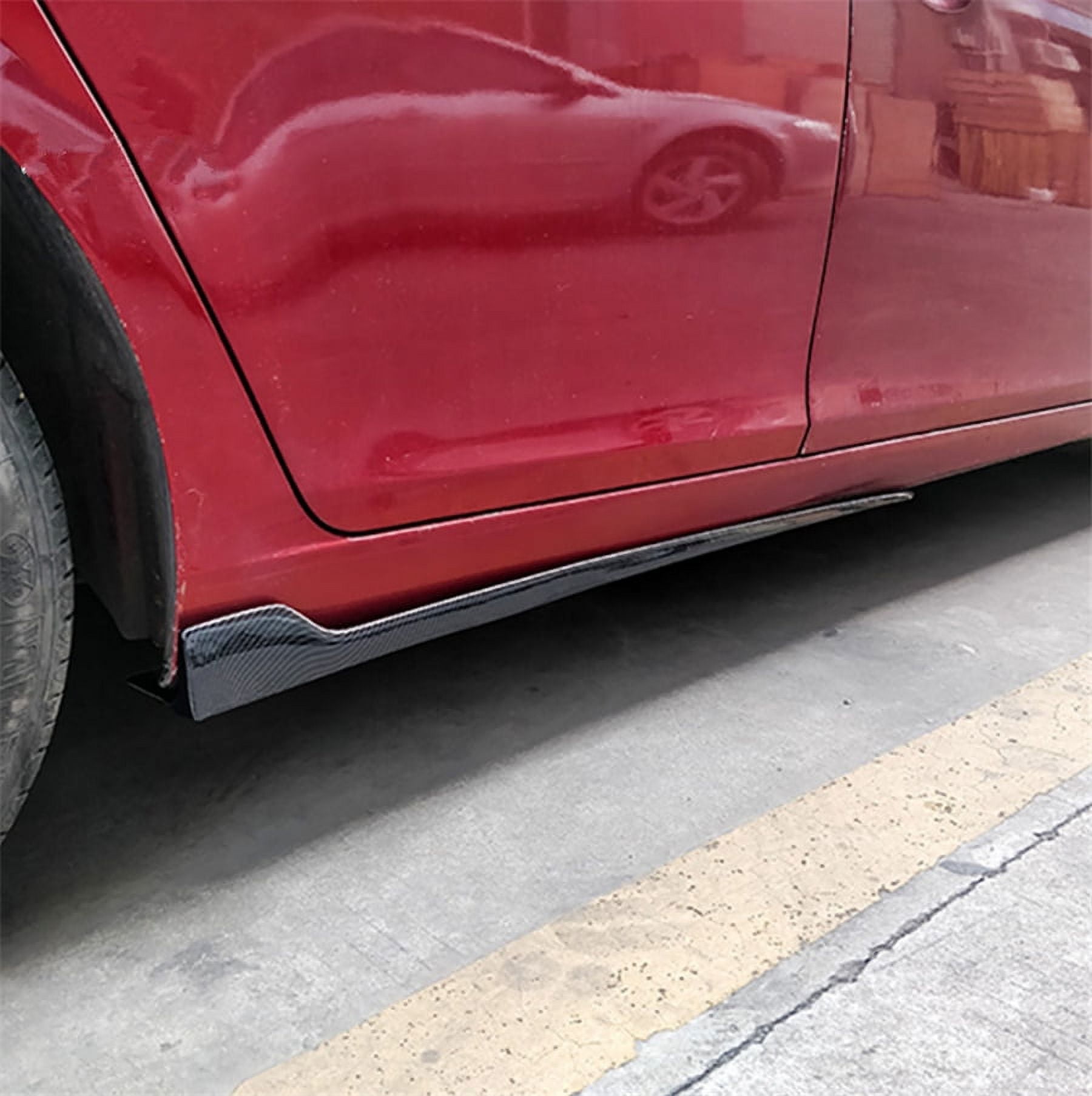42"Car Body Side Skirt Extension Trim Diffuser Spoiler Winglet Carbon ...