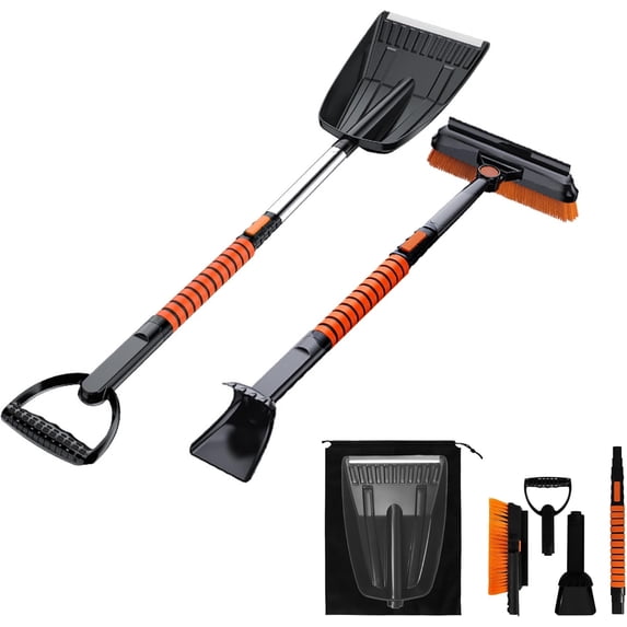 42" Car Snow Scraper and Snow Brush, 5-in-1 Multi-Functional ...
