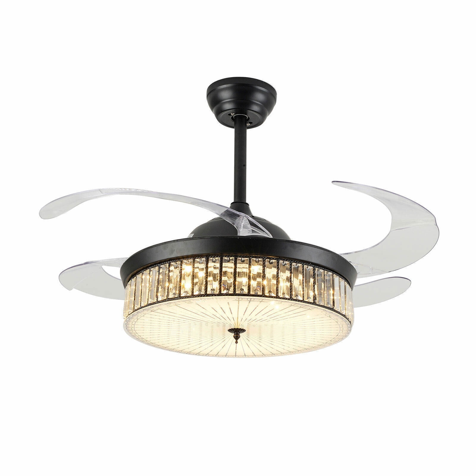 42'' Ceiling Fans with Lights Fandelier Retractable Ceiling Fan Light ...