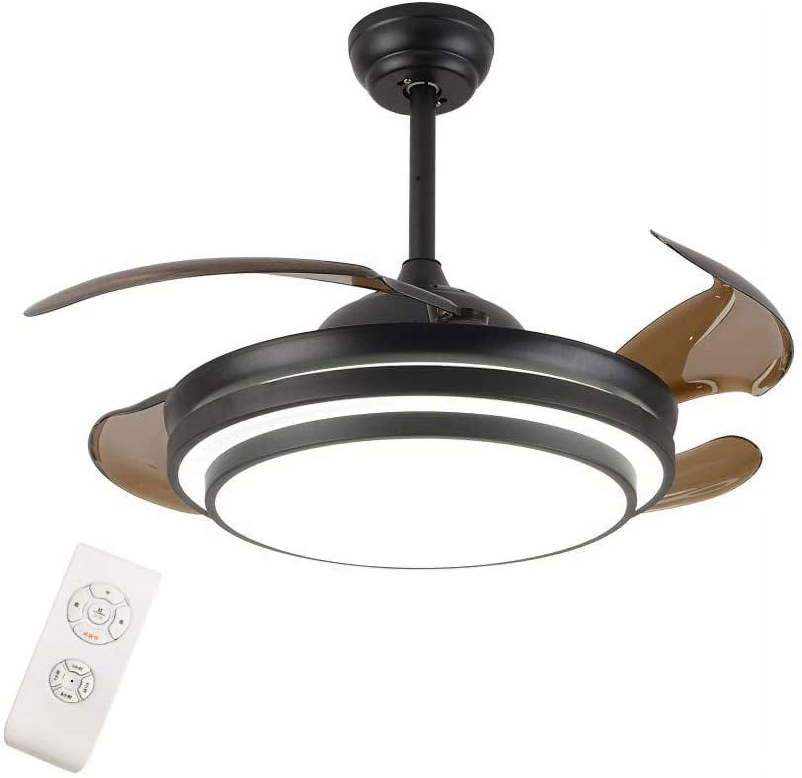 42" Celing Fans with Light Automatic Telescopic Fan and chandelier ...