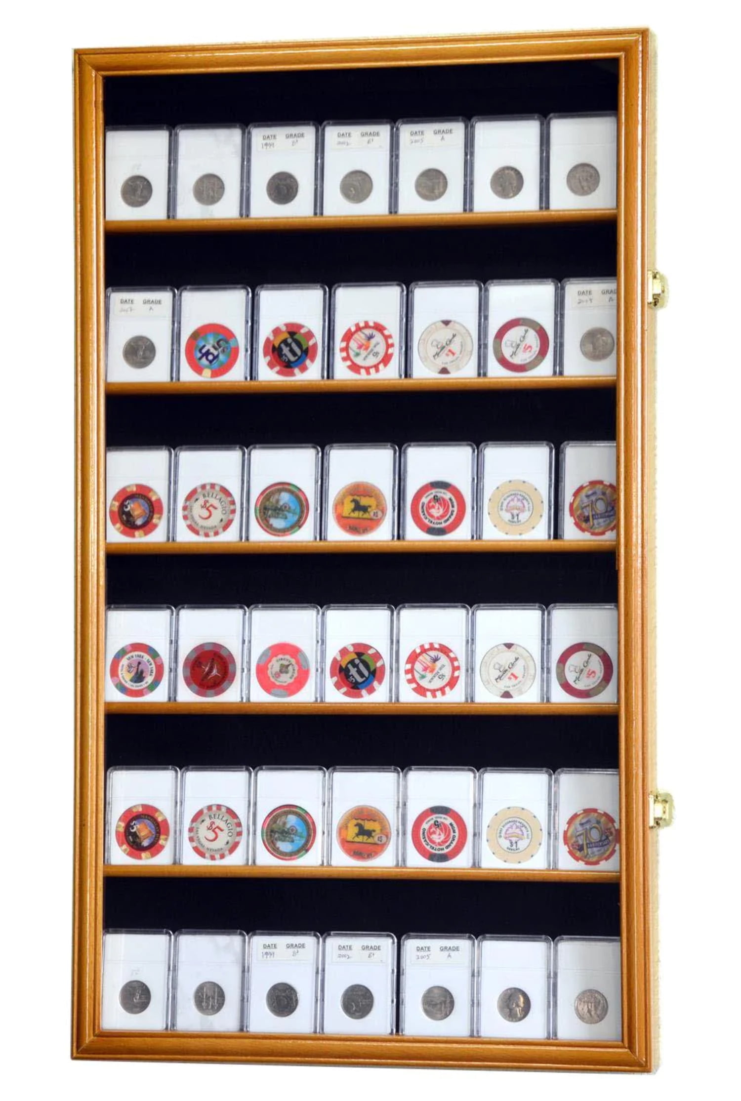42 Collector NGC PCGS ICG Coin Slab Display Case Cabinet - Walmart.com