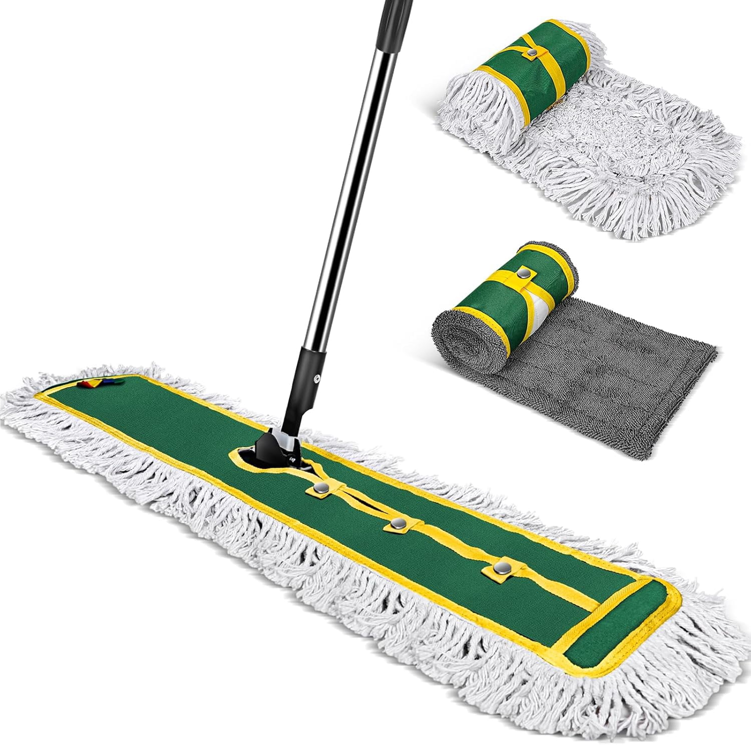 42" Commercial Dust Mop for Floor Cleaning, Large Flat Mop with Long ...
