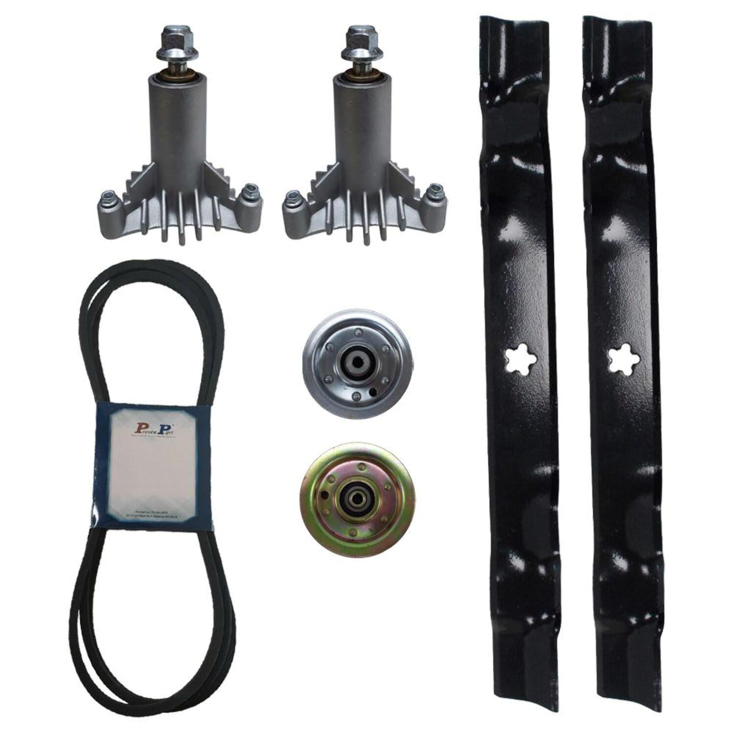42" Deck Rebuild Kit for Craftsman DYT4000 Belt Pulleys Blades Spindles ...