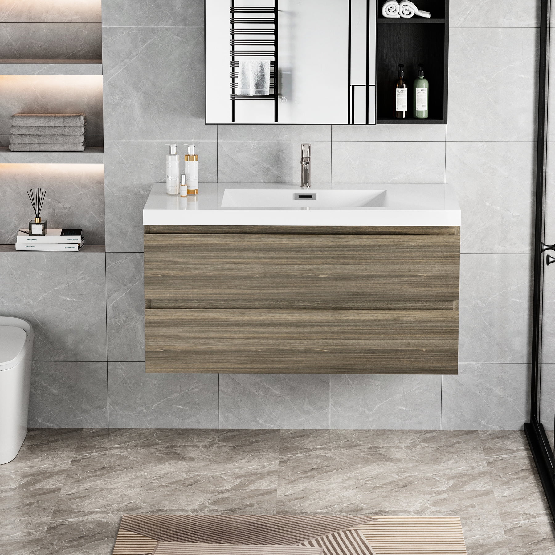 42" Floating Bathroom Vanity with Single Sink | Improve Bathroom ...