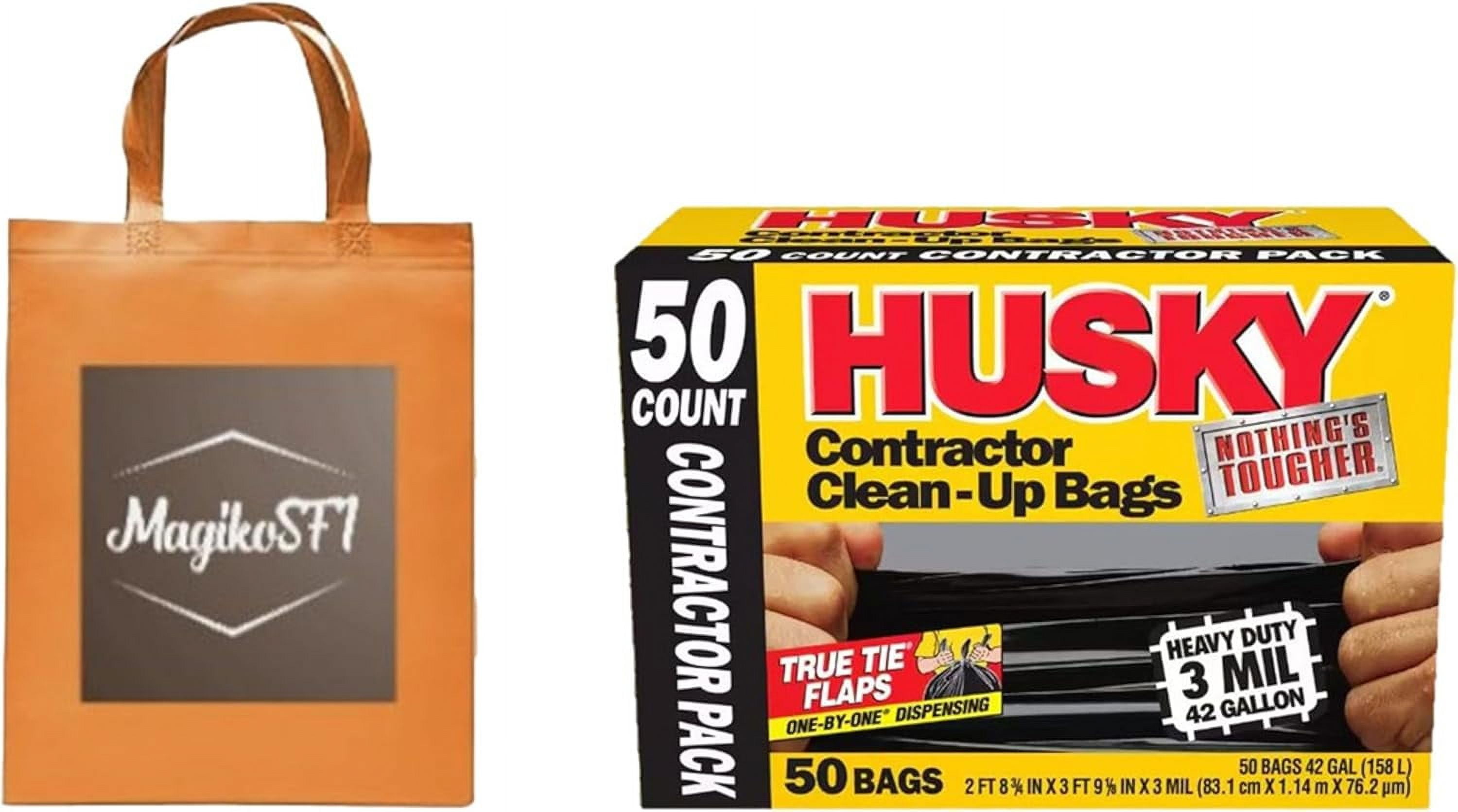 42-Gallon Contractor Clean-Up Trash Bags (50 Count) Plus Free MagikoSFI ...