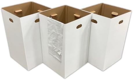 42-Gallon Corrugated Cardboard Trash, Waste, and Recycling Bins (10 ...