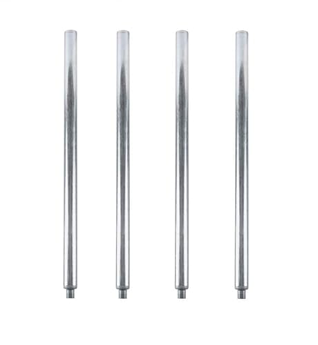 42" Galvanized Steel Work Table Legs – Set of 4 Heavy-Duty Replacement ...