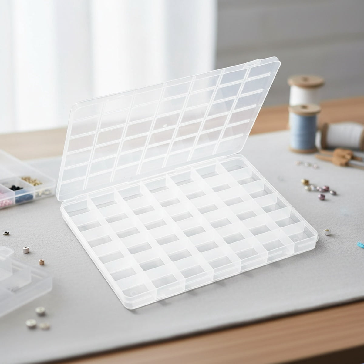 42 Grids Plastic Bead Organizer Beads Storage Containers Bead Holder ...