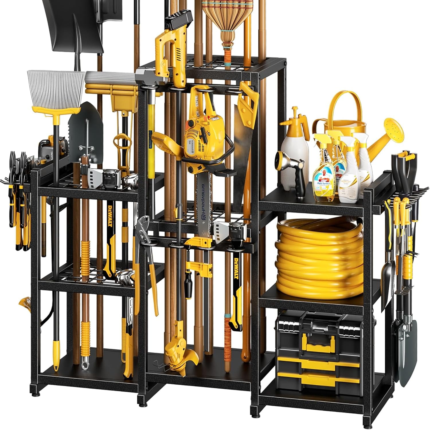 42" H Large Garden Tool Organizer, Holds Up to 86 Tools, Heavy Duty ...