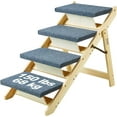 42"H x 18.5"W Convertible 4-Step Pet Stair System | Dual-Mode Ramp ...