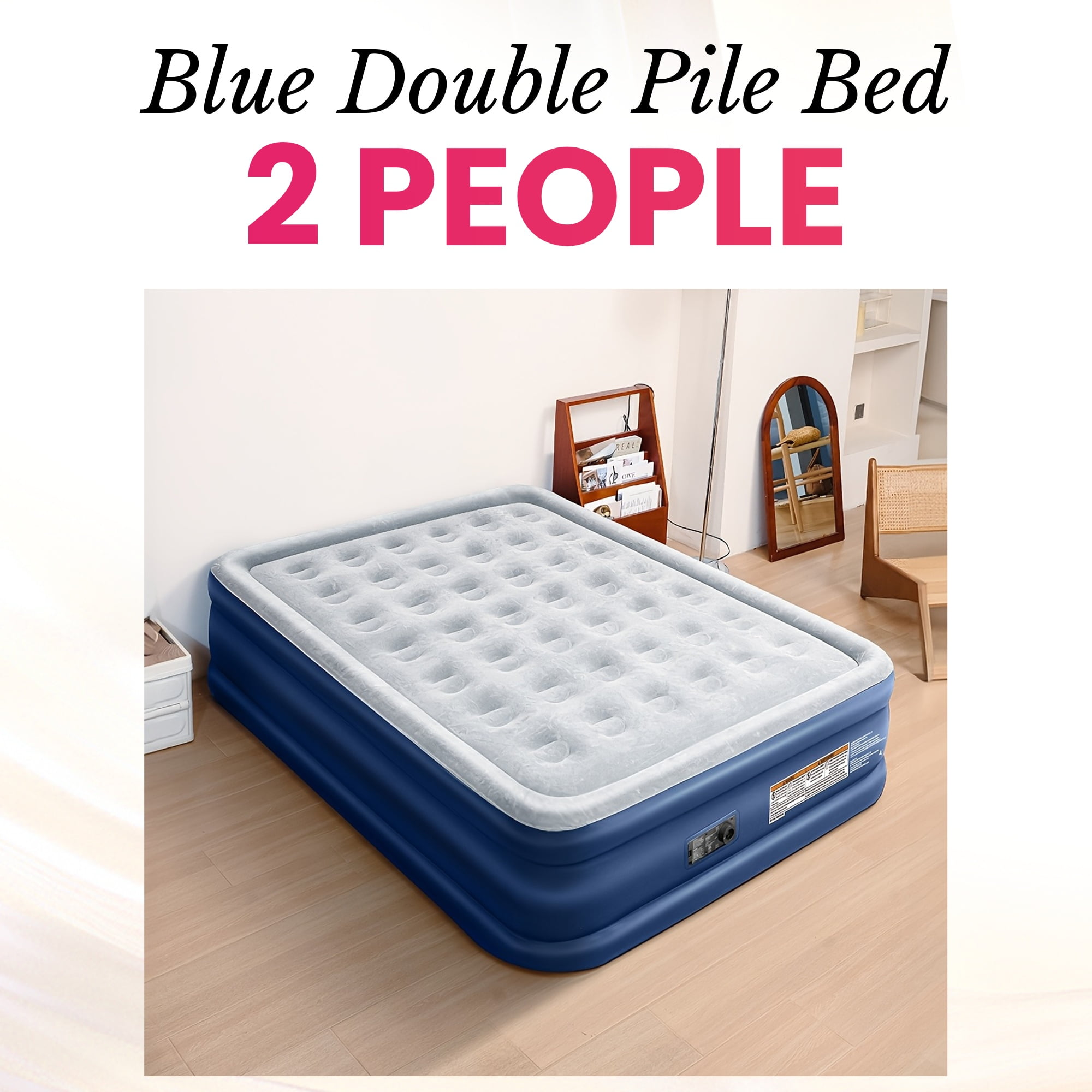 42 Hole Blue Double Pile Bed with Built-in Pump - Walmart.com