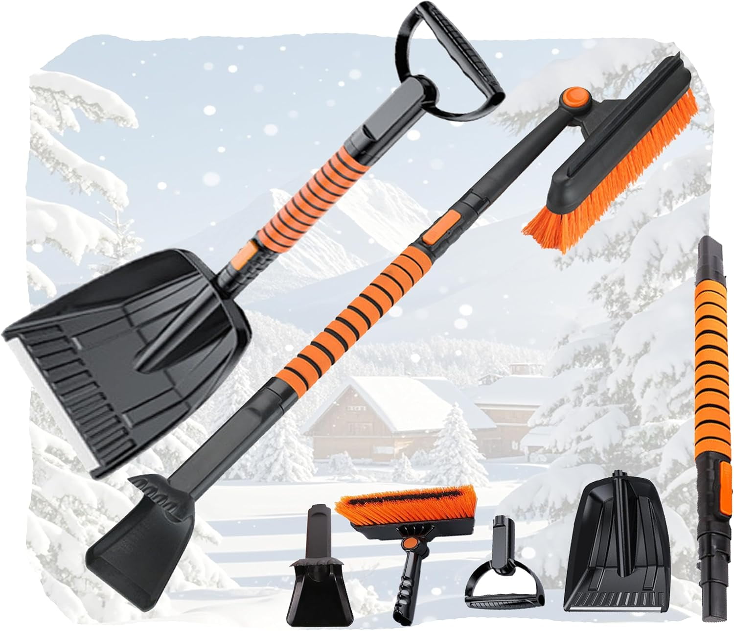 42" Ice Scrapers for Car Windshield-Scalable and Replaceable Emergency ...