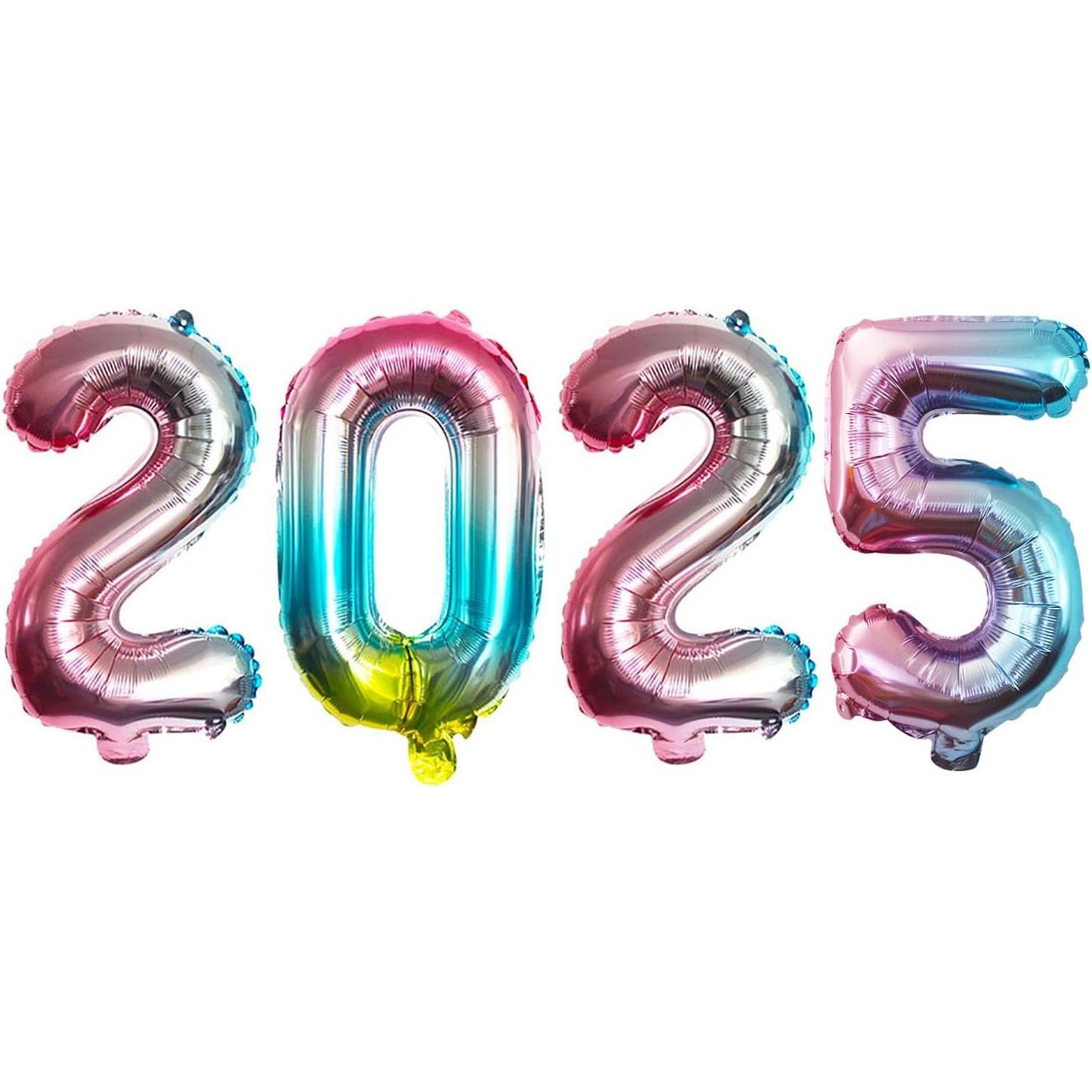 42 Inch 2025 Gold Foil Number Balloons for 2025 New Year Eve Festival ...