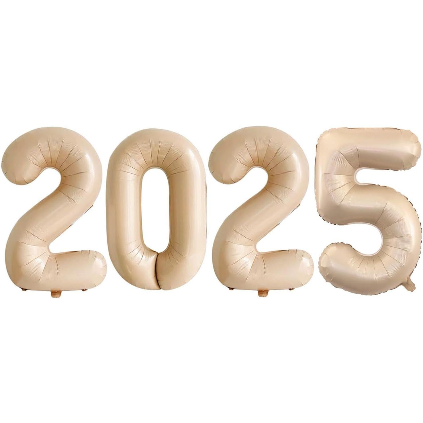 42 Inch 2025 Gold Foil Number Balloons for 2025 New Year Eve Festival ...