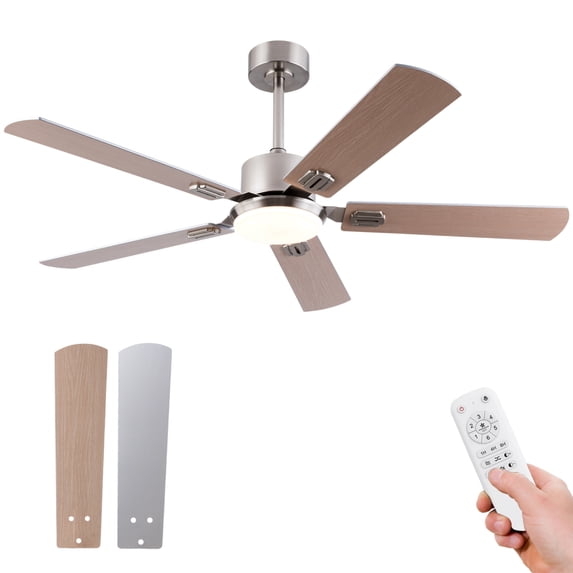42-Inch Ceiling Fan with Light and Remote Control, Low Profile Modern ...