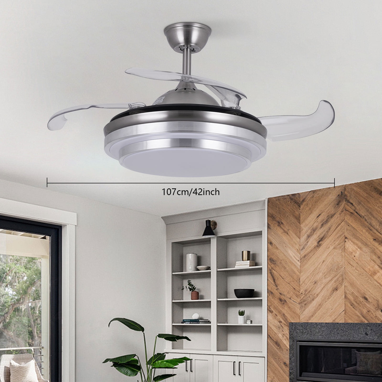 42 Inch Ceiling Fan Light, Silver Ceiling Fan Light, Ceiling Fan Light ...
