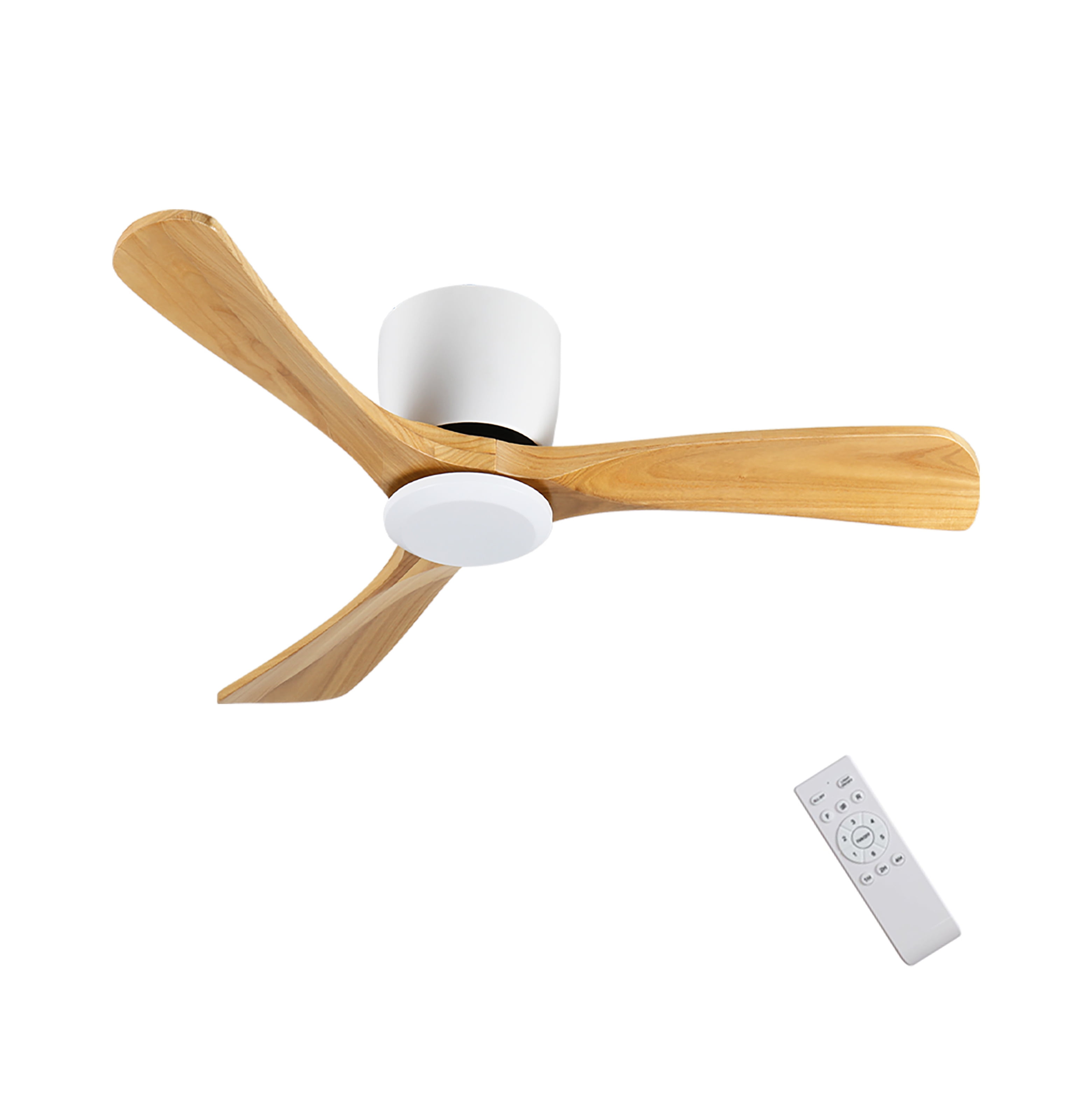 42 Inch Ceiling Fan no light with Control, Low Profile Flush Mount ...