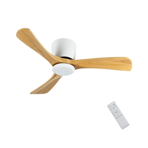 42 Inch Ceiling Fan no light with Control, Low Profile Flush Mount ...